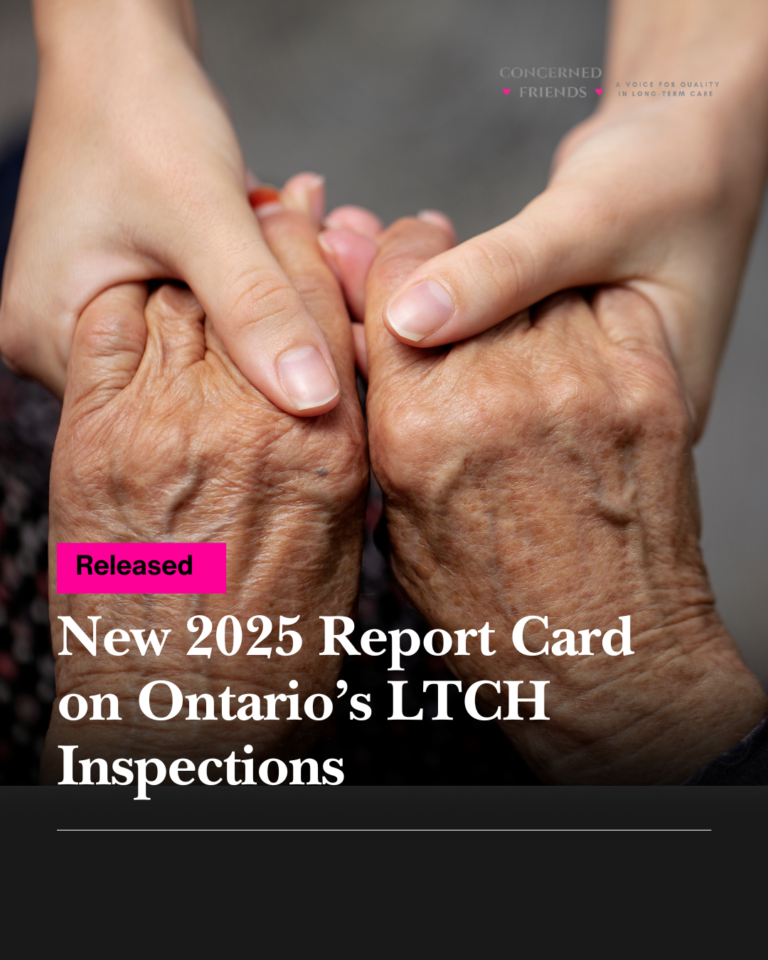 New! 2025 Report Card on Ontario's LTCH Inspections - Concerned Friends